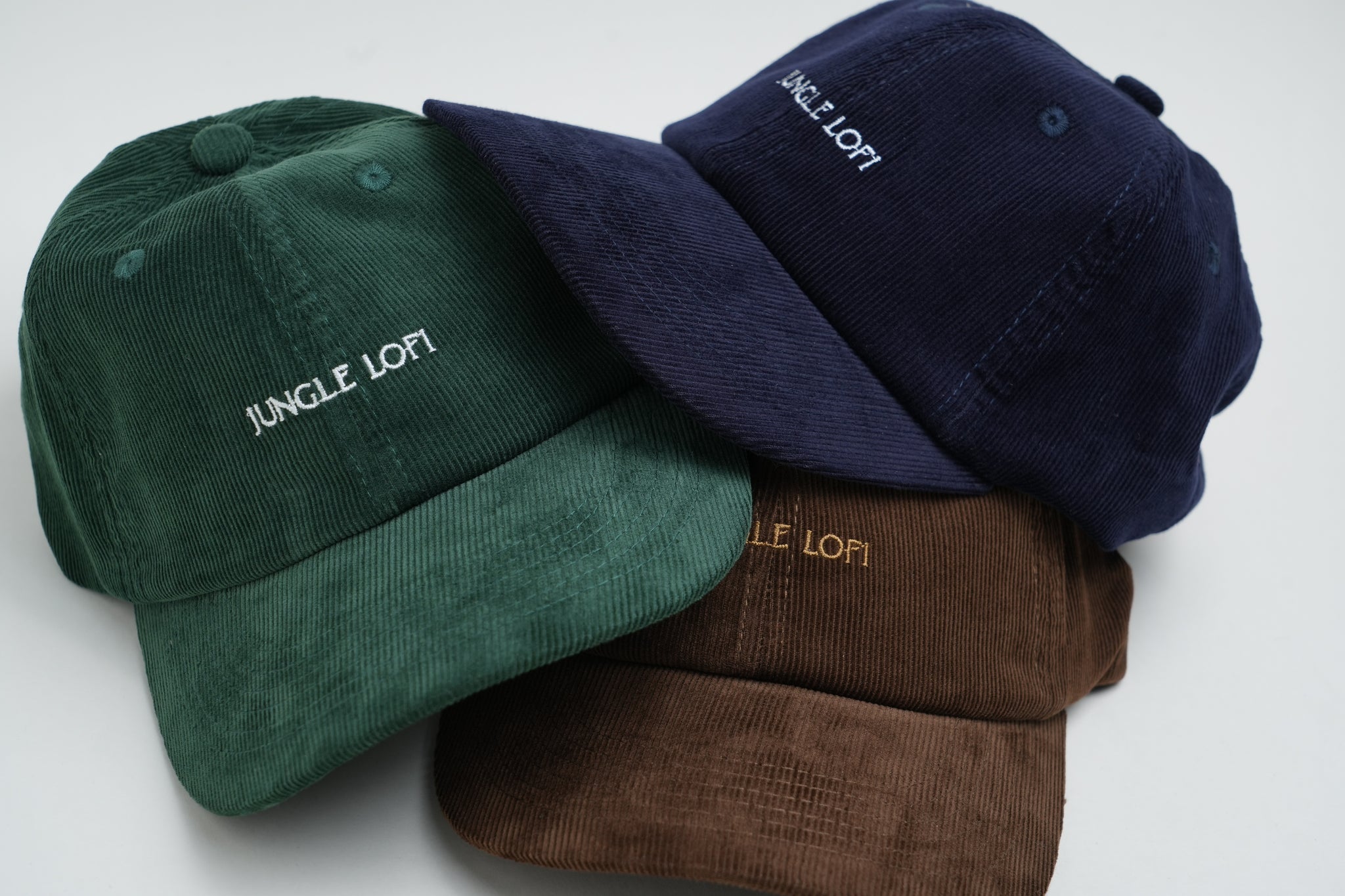 Jungle Lofi Logo Corduroy Cap - Navy – Jungle Lofi Limited